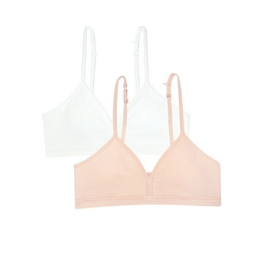 Wonder Nation Girls Seamless Longline Bras, 2-Pack, Sizes 30A-38A ...