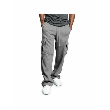 Climate Concepts Men's and Big Men's Fleece Cargo Pocket Sweatpants ...