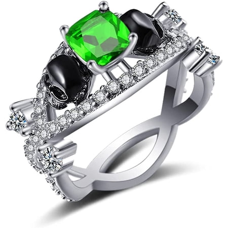 Copper Skull TwoLonbiaci Color Ring Zircon Ring for Women | Walmart Canada
