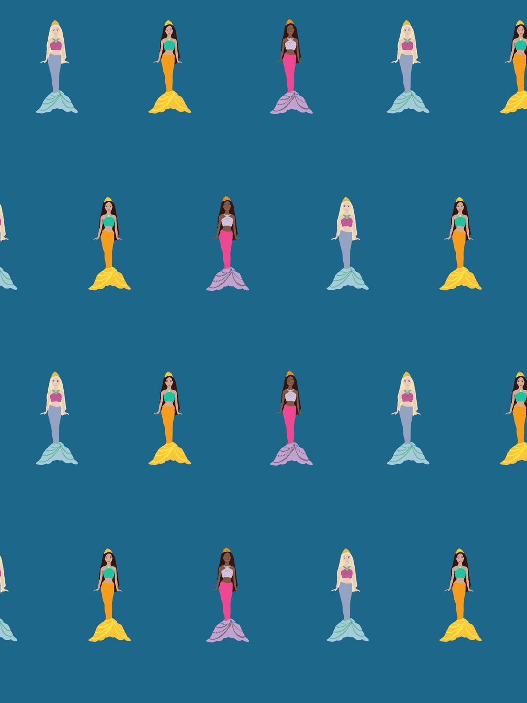 Barbie Mermaids Removable Vinyl Wallpaper, Cadet Blue - Walmart.com