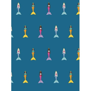 Barbie Mermaids Removable Vinyl Wallpaper, White - Walmart.com