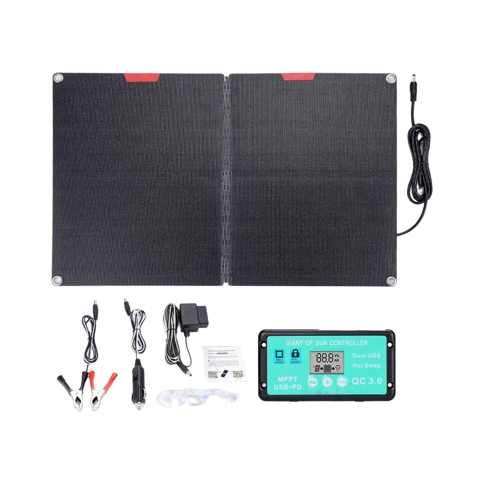 60W Solar Panel Mini Solar Charger with 60A Controller Solar Powered ...