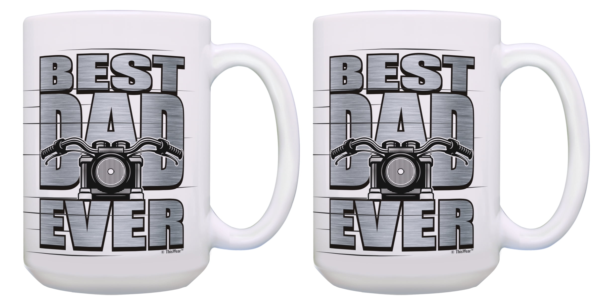 ThisWear Best Dad Mug Best Dad Ever Motorcycle Best Dad Ever 2 Pack ...