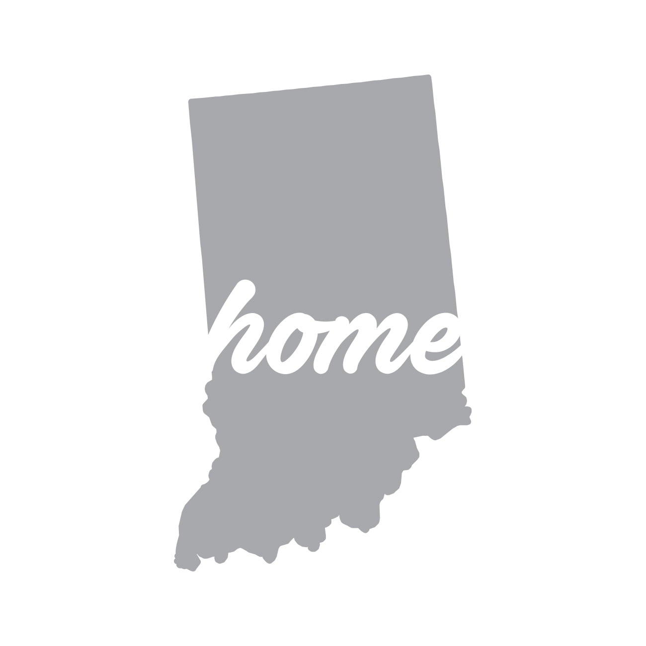Indiana Home Sticker Decal Die Cut - Self Adhesive Vinyl - Weatherproof ...