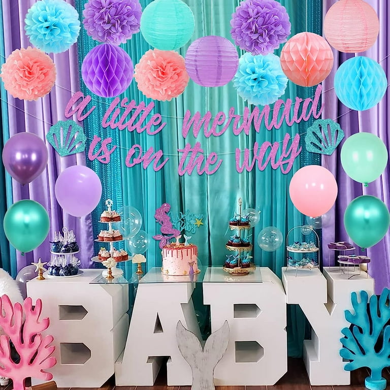 Little Mermaid Baby Shower Centerpieces