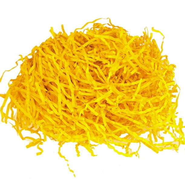 Crinkled Paper Shreds Packaging, 2-Ounces, Yellow - Walmart.com ...