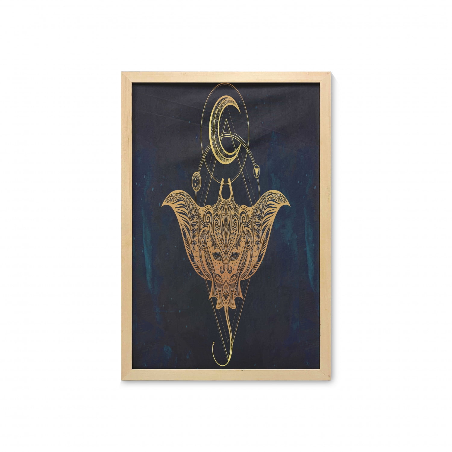 Stingray Wall Art with Frame, Sea Ocean Animal Creature with Detailed ...