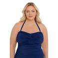 Time And Tru Womens And Womens Plus Bandeau Twist Front One Piece