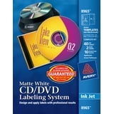 Avery CD/DVD Labeling System, Permanent Adhesive, Matte, 40 Labels ...
