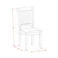 Homestock Zen Zone 3pc Dinette Set Includes A Rounded Kitchen Table And Two Vertical Slatted
