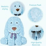 WEIGEDU Furry Poodle Puppy Dog Blue Stuffed Animal Plush Toys for Kids ...