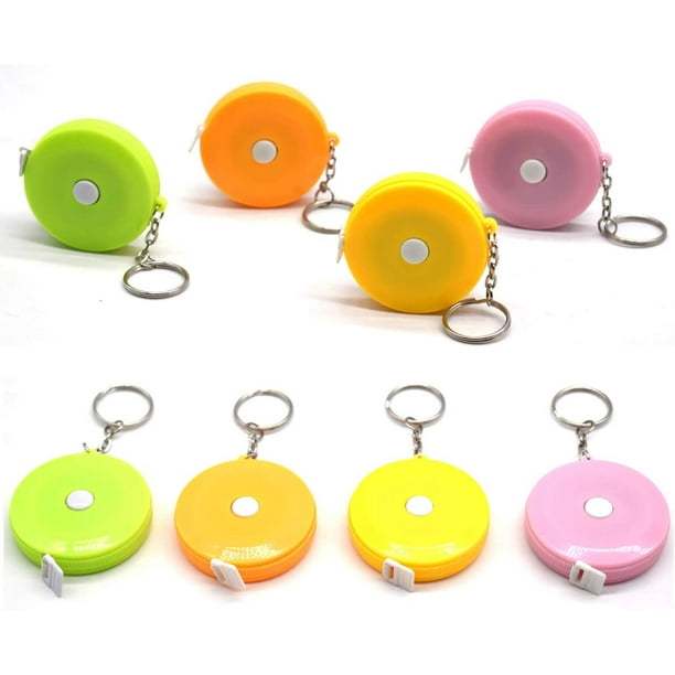 nipocaio 8 Pieces Tape Measure Keychain Mini Portable Retractable Ruler ...