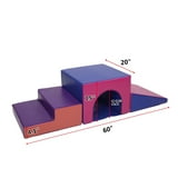 JOYMOR Indoor Soft Foam Climber Play Sets with Tunnel, Slide Stairs and ...