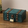 WINDLAND Antique Styles Locking Wooden Chest Safe Storage Solution For ...