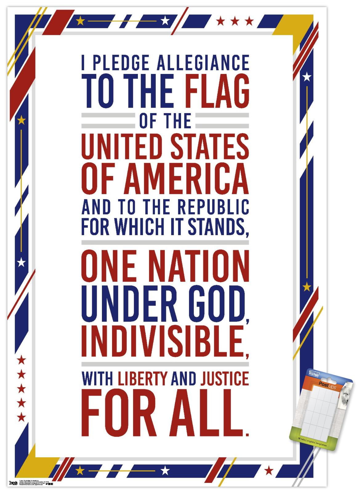 The United States Of America - Pledge Of Allegiance Wall Poster, 22.375 ...