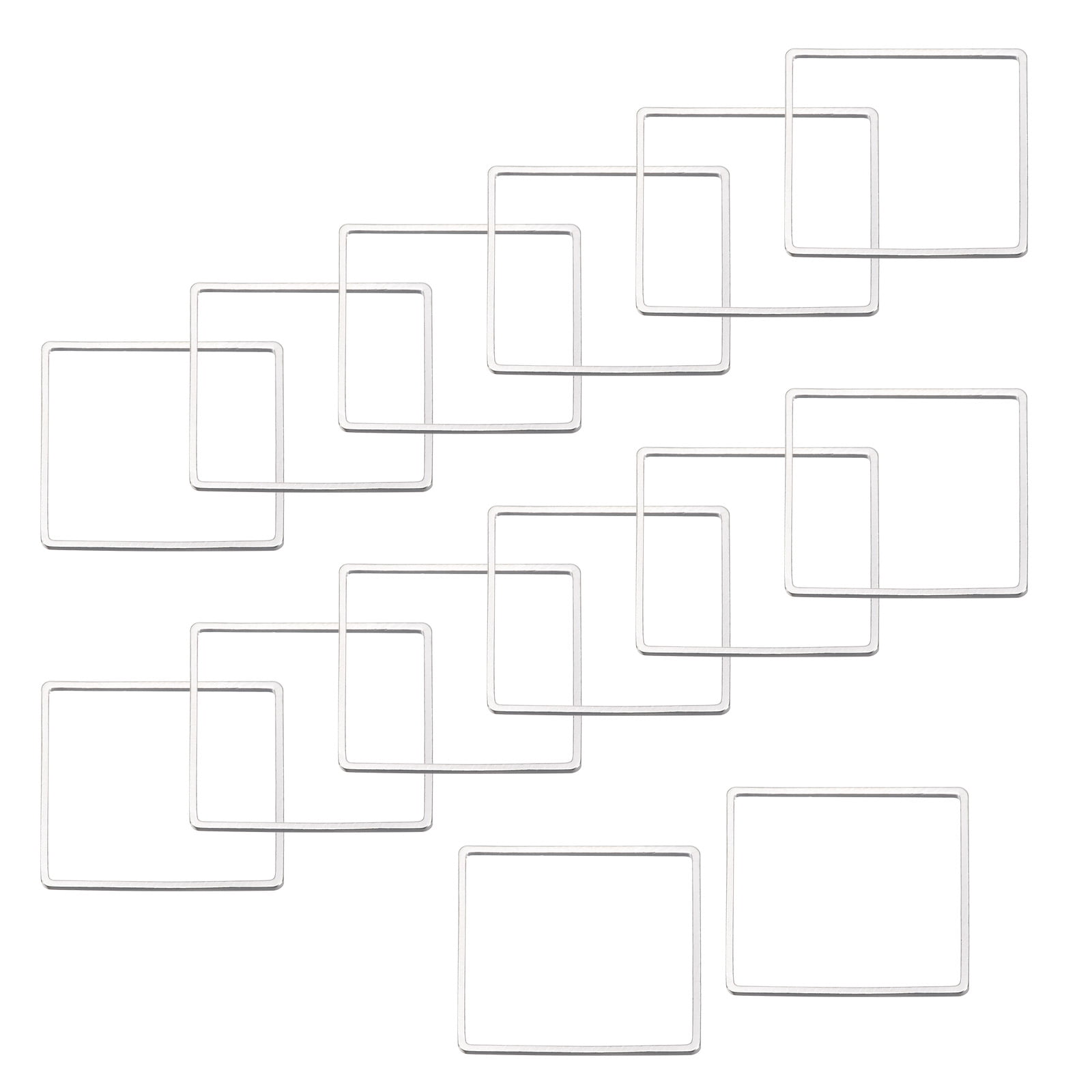 Click here for Unique Bargains Square Beading Hoop Link Geometric... prices