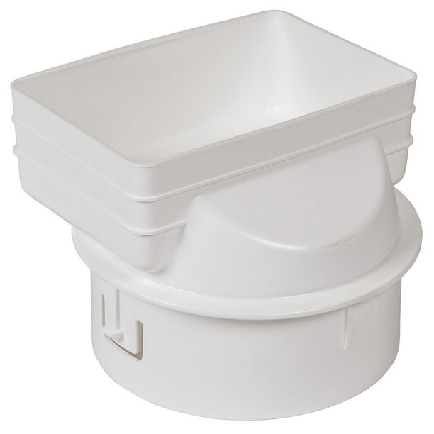4x6x6 Universal Downspout to Drain Pipe Adapter, White - Walmart.com