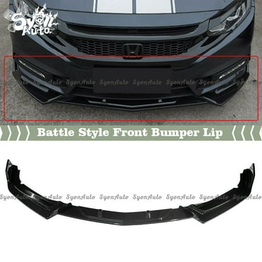 FITS 2018-2020 10TH HONDA ACCORD 3PC GLOSS BLACK BATTLE STYLE FRONT LIP ...