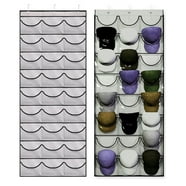 Hat Organizer Hat Rack Over the Door Organizer with 24 Clear Pockets ...