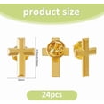 24Pcs 2 Colors Star/Alloy Pin Brooches with Iron Lapel Pin Backs Mixed ...
