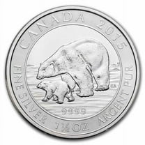 Canada 1.5 oz Silver $8 Wildlife BU (Random, Spotted/Abrasions ...