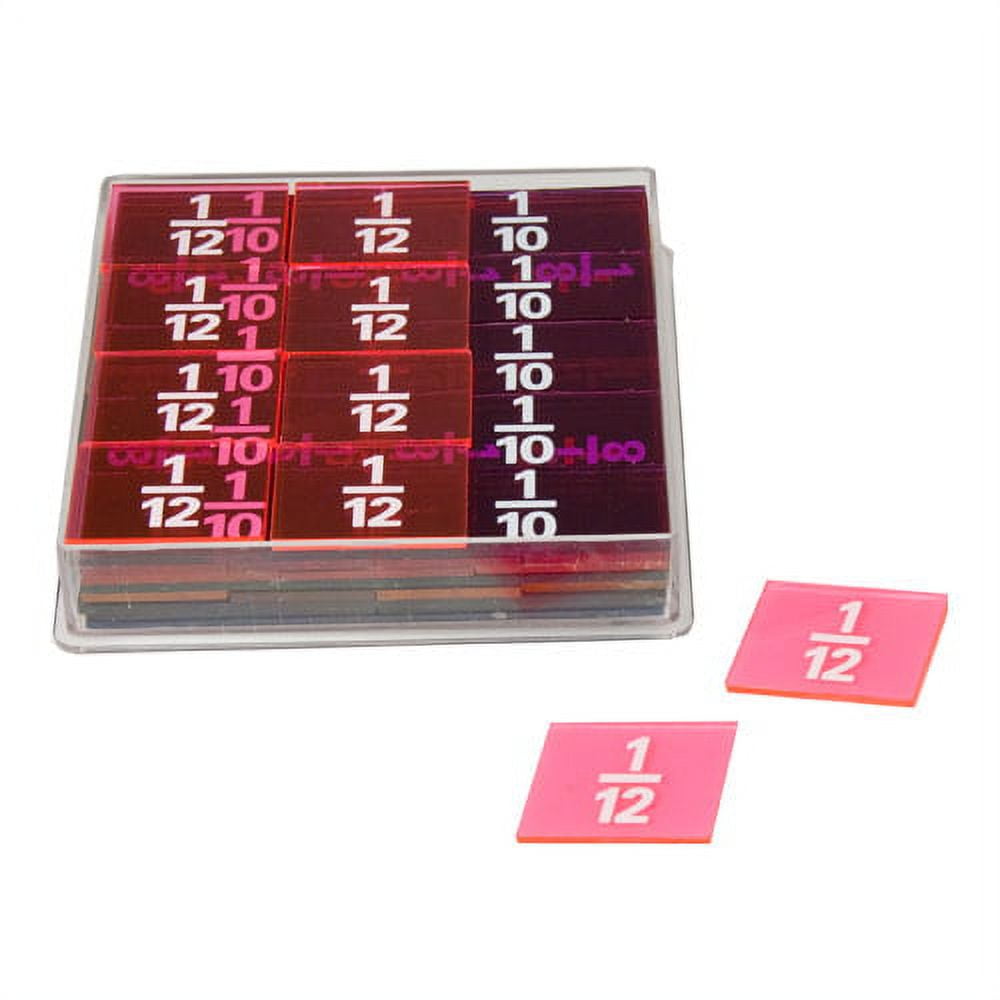 EAI Education Transparent Deluxe Fraction Squares: Numbered - Set of 51 ...