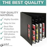 pbf Scrapbook Photo Album, Guest Book with Photo Insert, Black ...