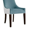 Home Square Fabric Upholstered Dining Chair in Blue and White - Set of ...