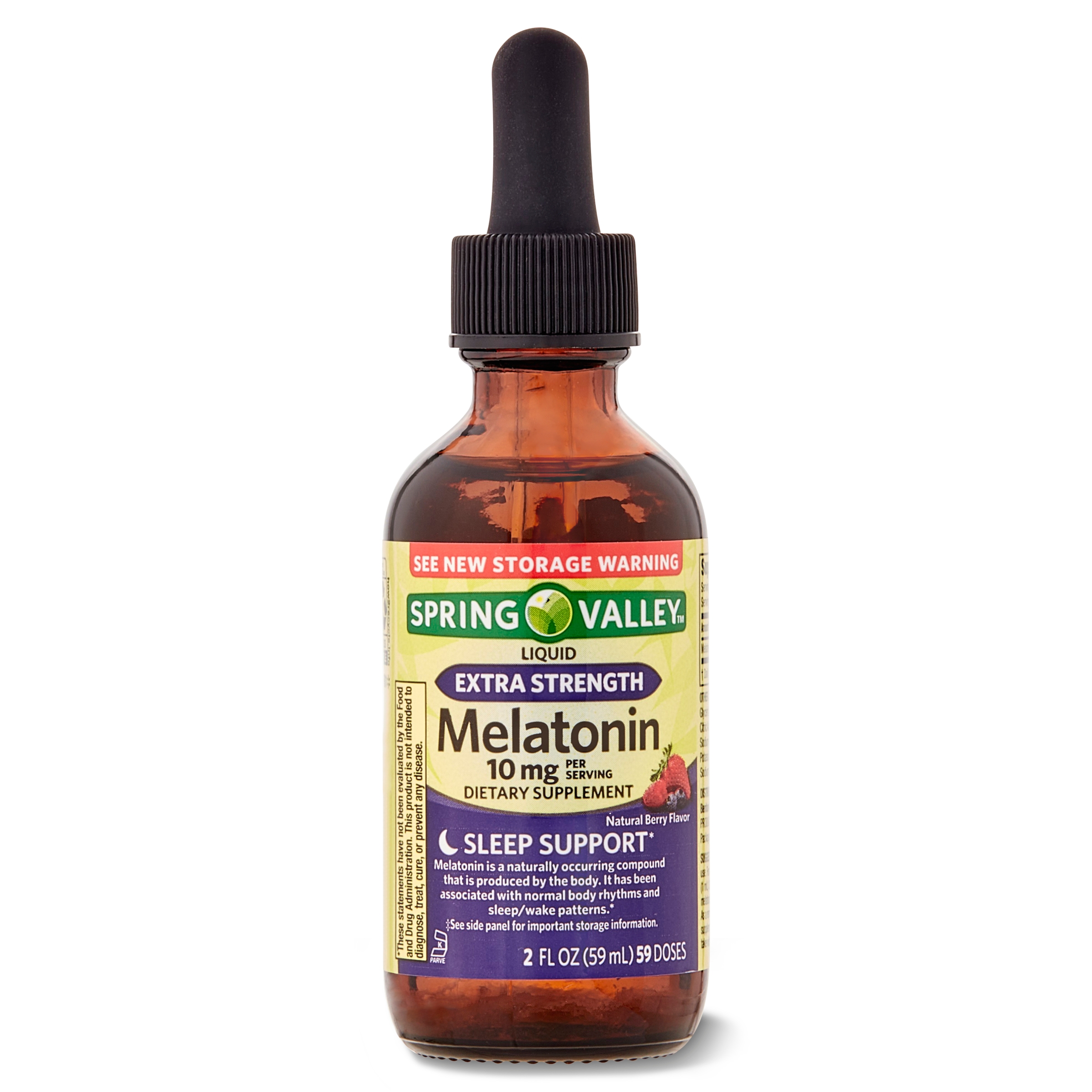 Spring Valley Liquid Melatonin Dietary Supplement 10 Mg 2 Fl Oz