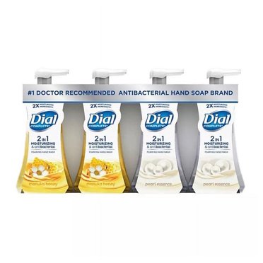 Dial Antibacterial Foam Hand Soap Variety Pack 7.5 fl oz 4-count with ...