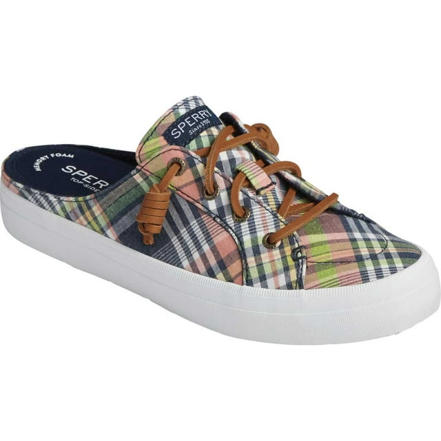 Women's Sperry Top-Sider Crest Vibe Sneaker Mule Kick Back Plaid Canvas ...