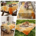 Autumn Orange Ombre Pattern Table Cloth 52x70in, Waterproof Rectangle ...