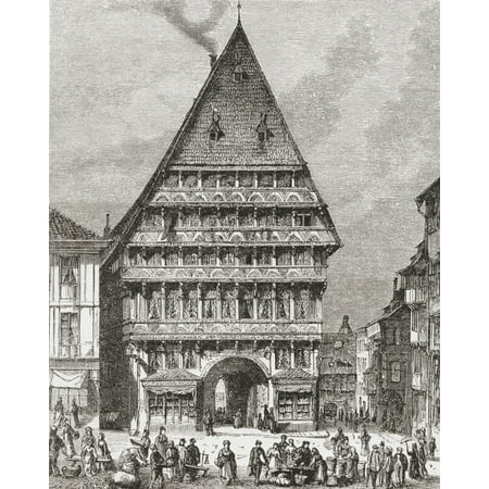 The Butchers' Guild Hall, Market Place, Hildesheim, Lower Saxony ...