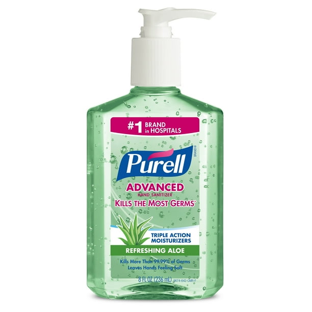 Purell Instant Hand Sanitizer with Pump - Aloe, 8 Ounce - Walmart.com