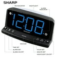 Sharp Digital LED Alarm Clock - Easy Operation, Large Numbers, Built-in ...