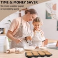 12 Cup Carbon Steel Muffin Pans, 4 Pack with 200 Cupcake Liners, Baking ...
