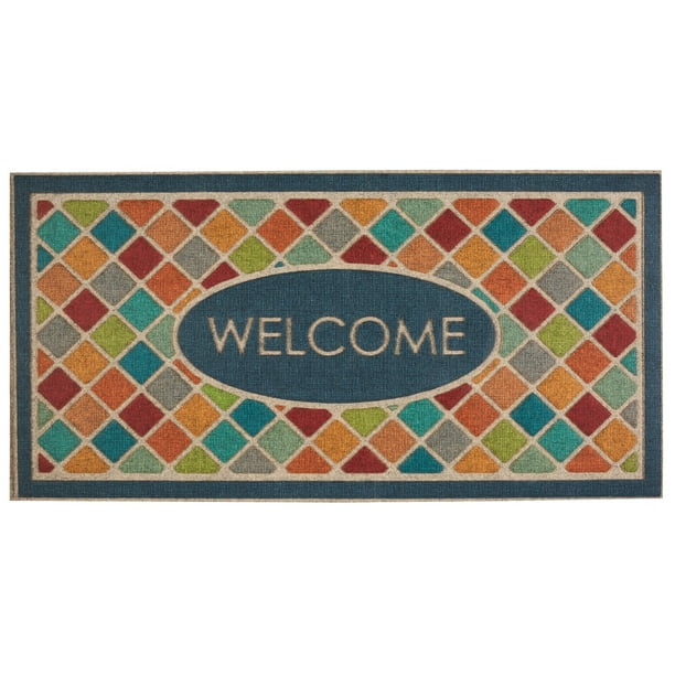 Mohawk Home Ornamental Entry Mat Ornamental Crosshatch Mat Scatter, 2 ...