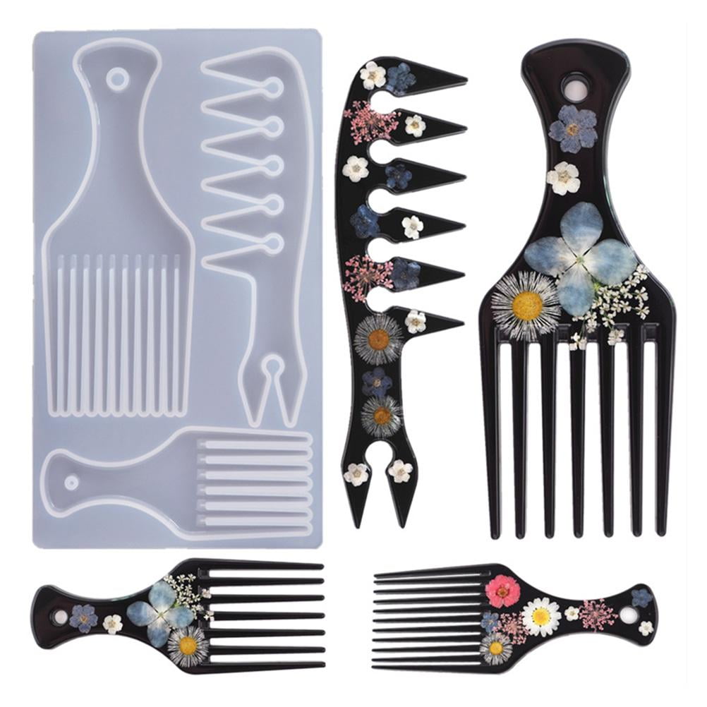 Worallymy Comb Silicone Mold 3 in 1 Comb Mold Comb DIY Silicone Mold ...