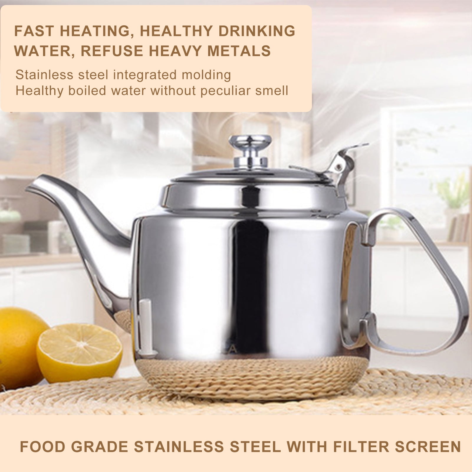 kiskick 800ml/1400ml Heat-resistant Tea Kettle - Corrosion-resistant ...