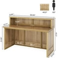 Tribesigns Reception Desk with Counter, 57-Inch Rustic Front Desk ...