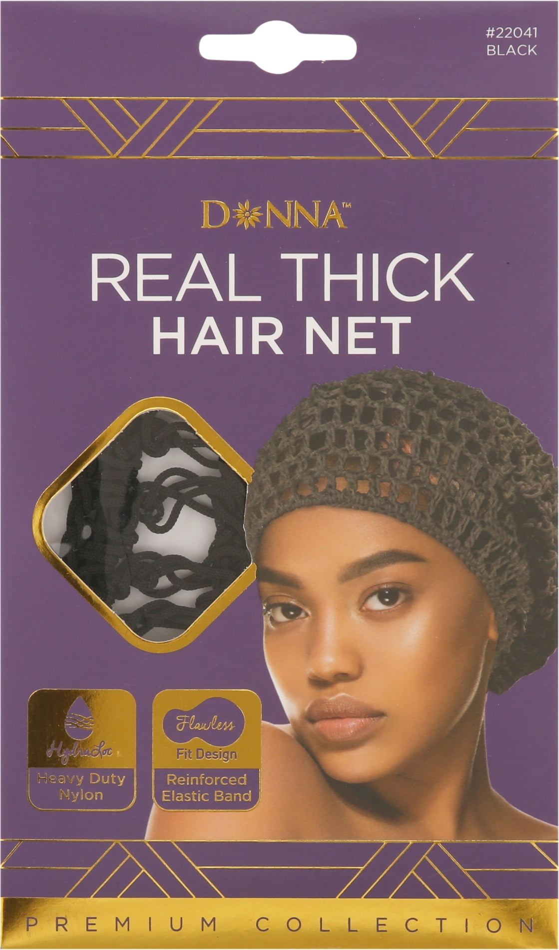 Donna Collection Titan Thick Hair, Net Black, 1 Ea - Walmart.com