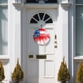 4th of July Round Metal Signs for Outside American Flag Tin Signs ...