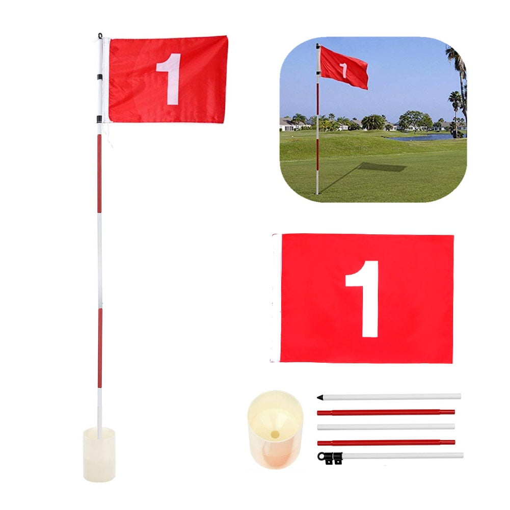 Golf Flagsticks Putting Green Flags Practice Hole Cup with Flag Golf ...