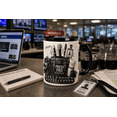 Black White Journalist 3D Effect Mug, Custom Press Professional Mug for ...