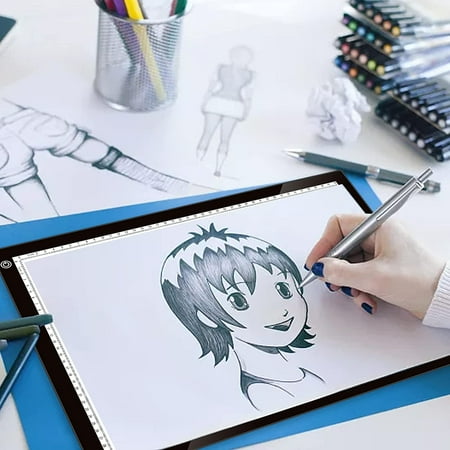 Light Box Drawing Pad, A3 Tracing Board with Type-C Charge Cable and ...