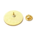 10pcs Alloy Enamel Brooches Enamel Pin Flat Round with Never Give Up ...