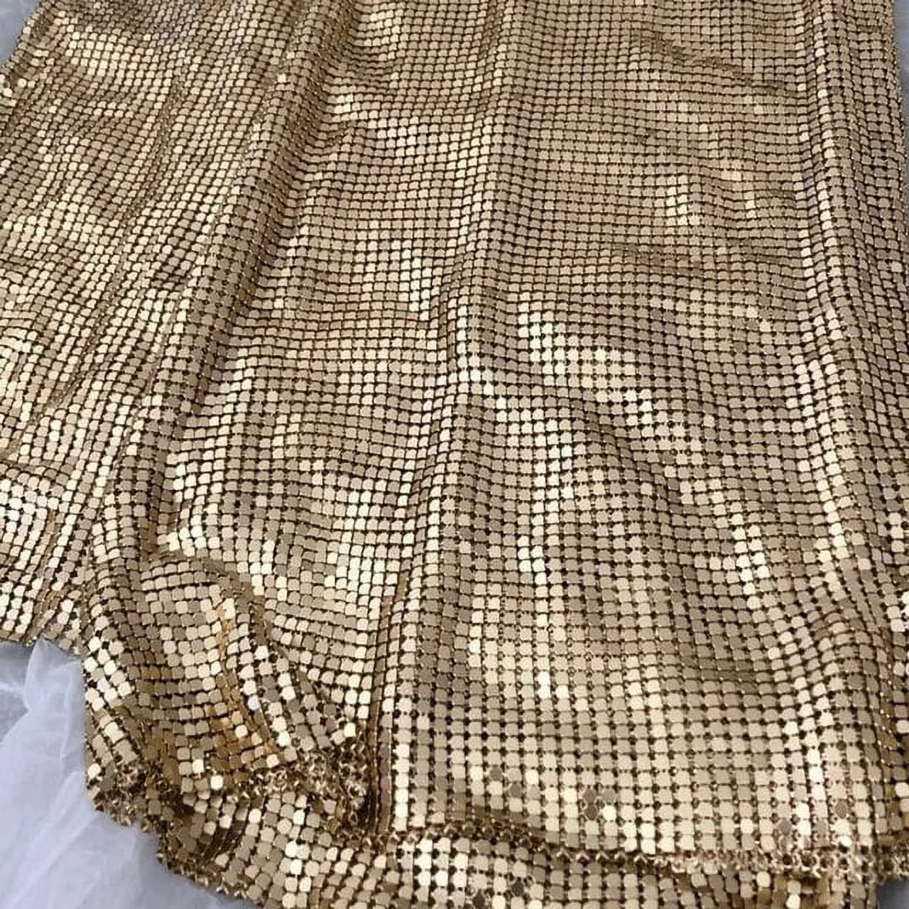 45 x 150 / 75 X150 cm Sparkly Metal Mesh Fabric Chainmail Jewelry ...