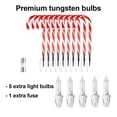 10 Pack 15in Christmas Candy Cane Lights, Flickering Pathway Markers ...