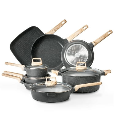 Granitestone Diamond 10 Piece Nonstick Pots and Pans Set with Platinum ...