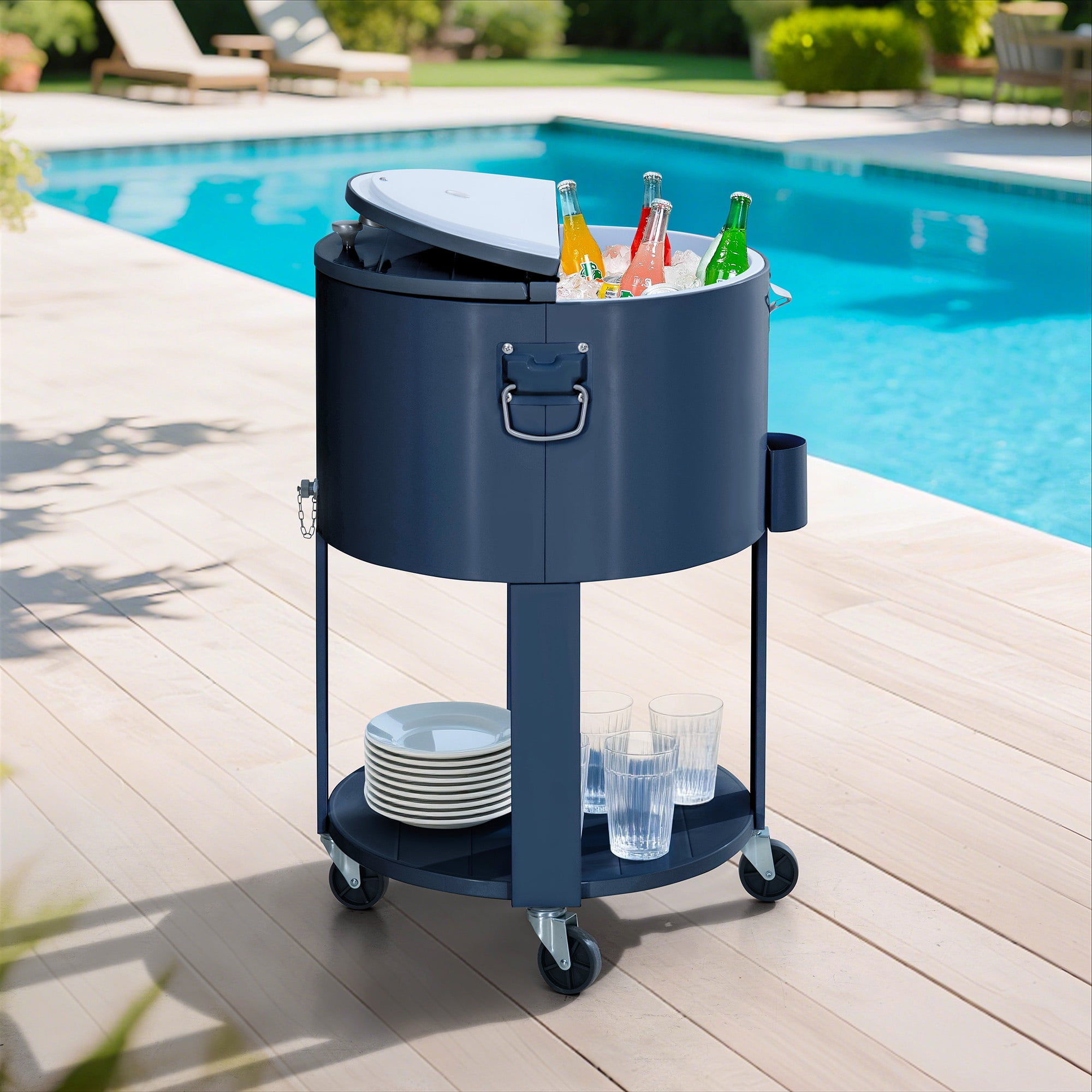 Click here for Sunjoy Group Sunjoy Outdoor Cooler Cart 60 Quart R... prices